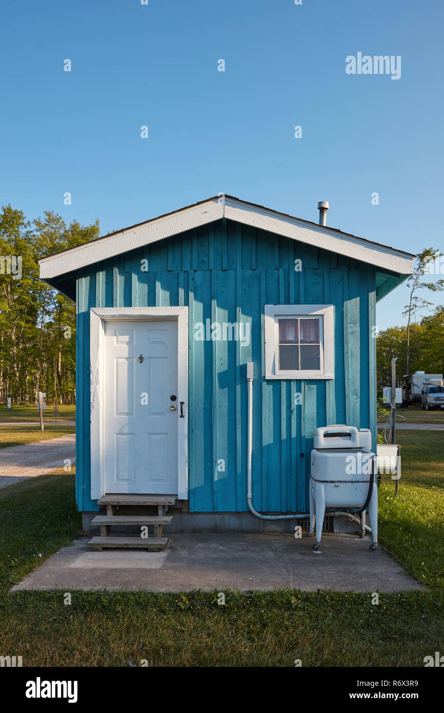 A laundry shed at a campground in Michigan Stock Photo - Alamy