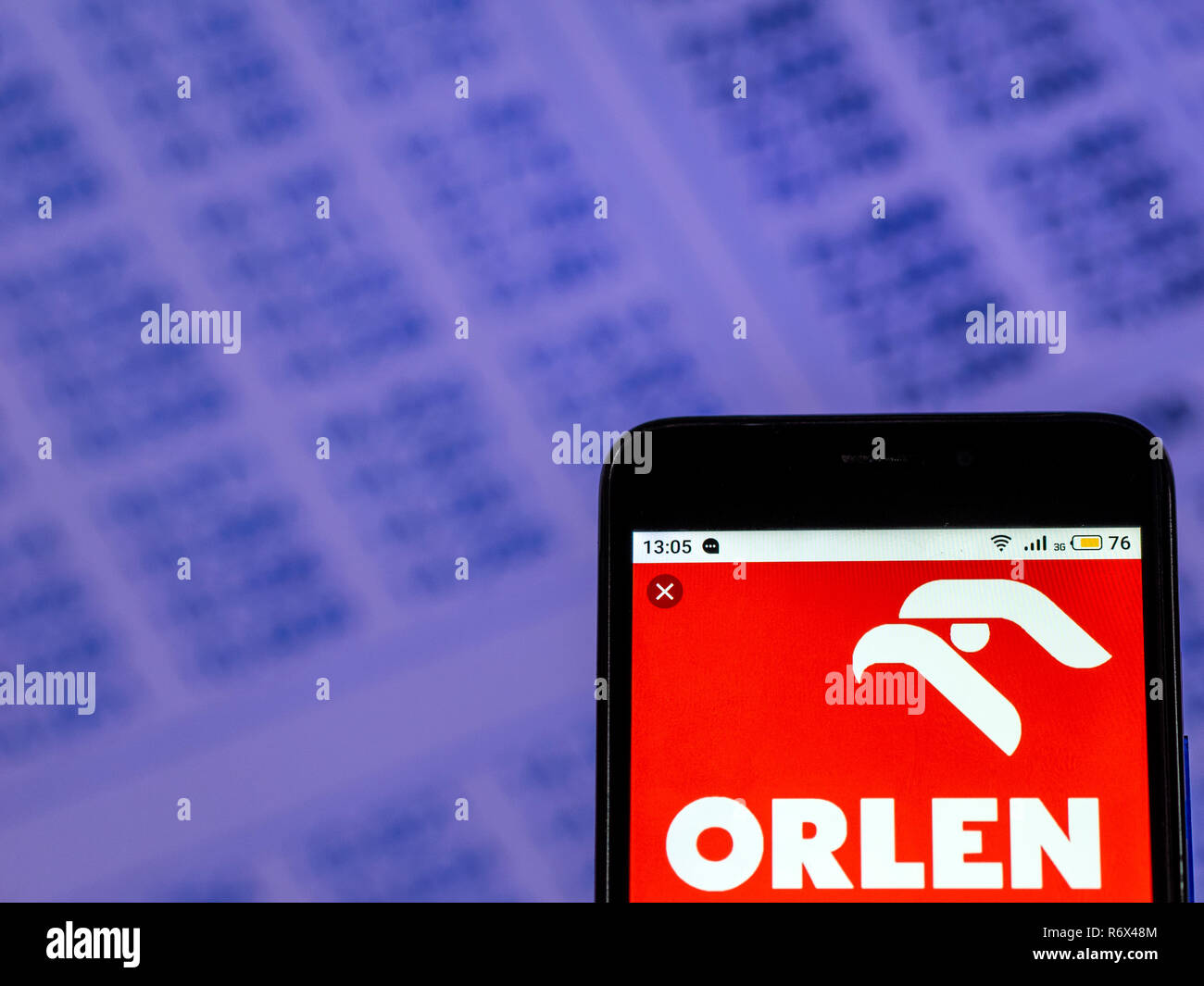 PKN Orlen Company logo seen displayed on smart phone Stock Photo - Alamy