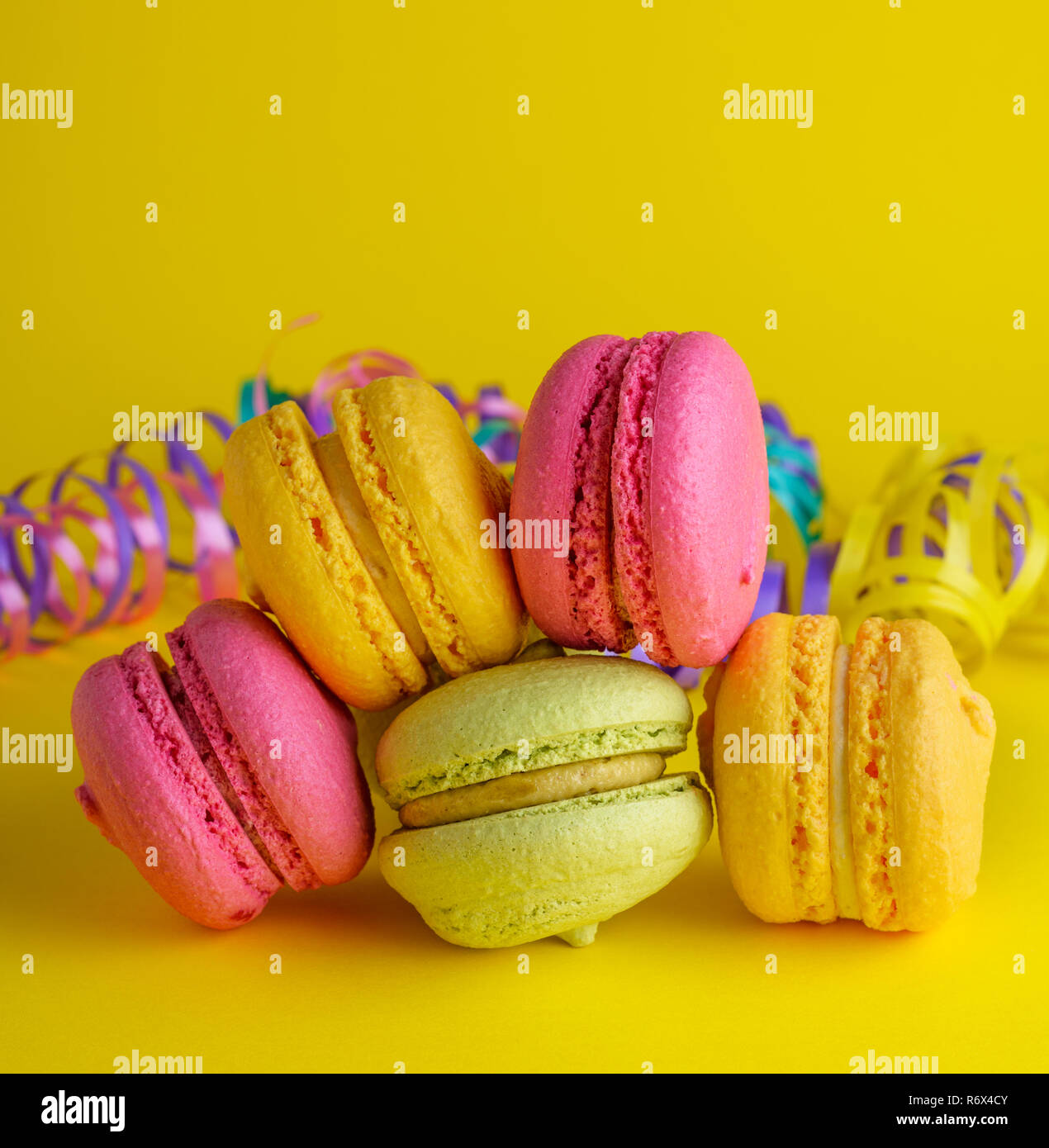 colorful baked cakes from almond flour Stock Photo - Alamy
