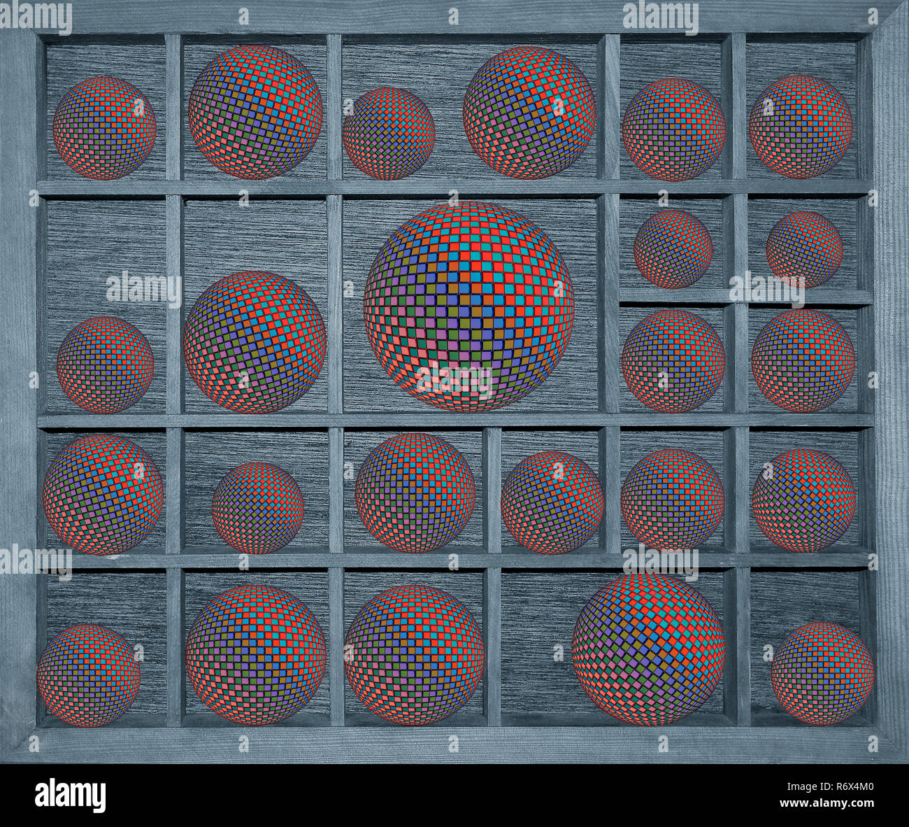 set box with balls Stock Photo - Alamy