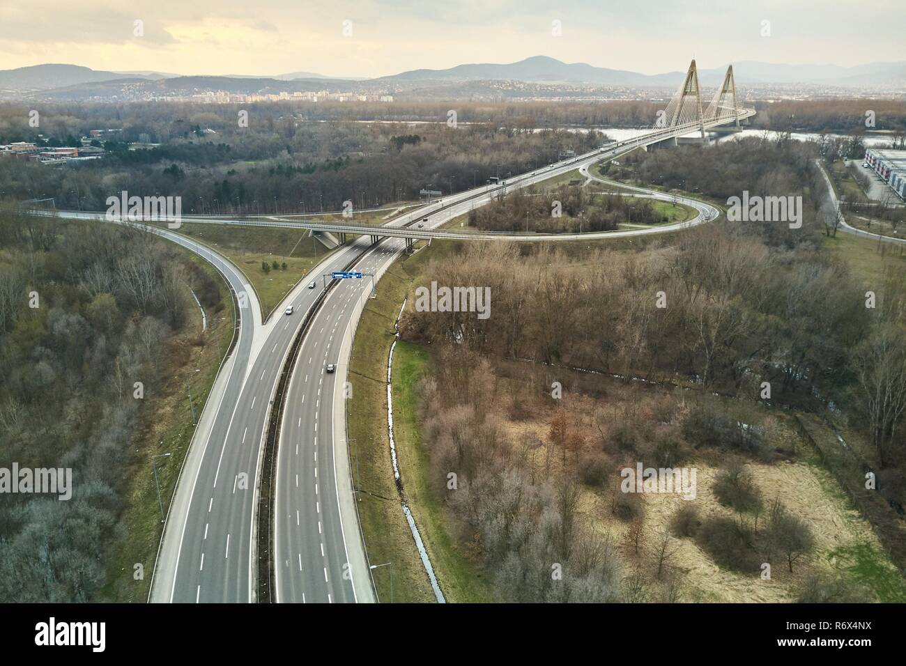 Highway with low traffic Stock Photo - Alamy