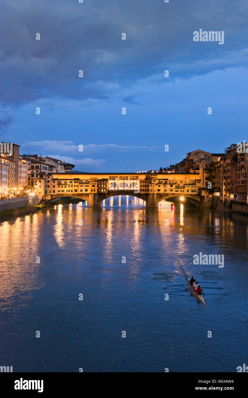 Ponte Vecchio Bridge At Night