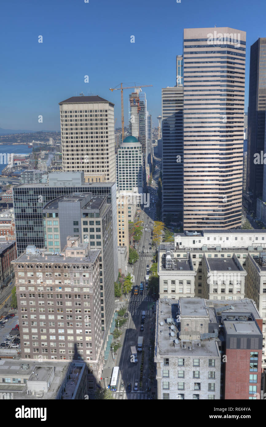 Aerial vertical view skyscrapers usa hi-res stock photography and ...