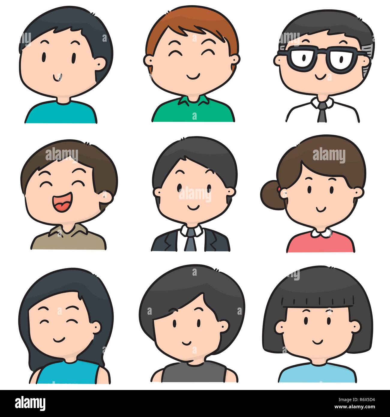 vector set of people Stock Vector Image & Art - Alamy
