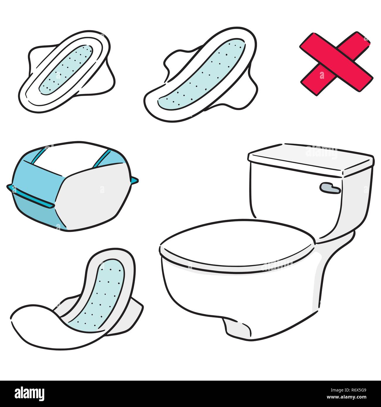 vector set of sanitary napkin Stock Vector Image & Art - Alamy