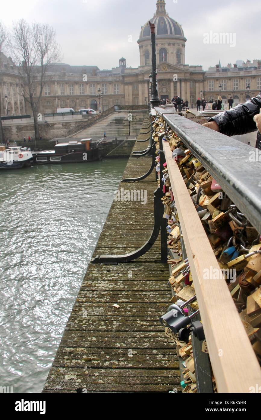 Bridge with Locks in Paris, France Stock Photo - Alamy