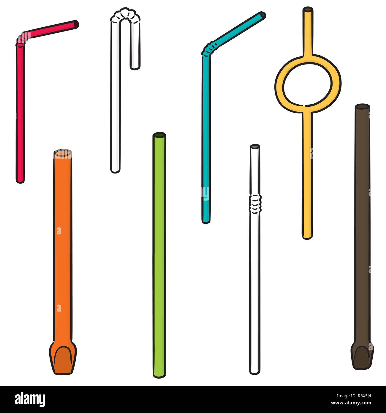 vector set of straw Stock Vector Image & Art - Alamy