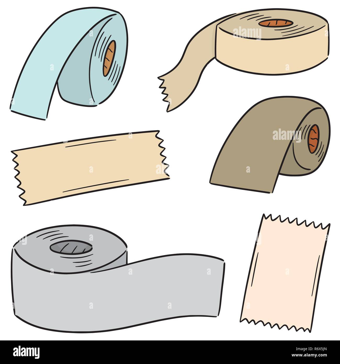 vector set of adhesive tape Stock Vector Image & Art - Alamy