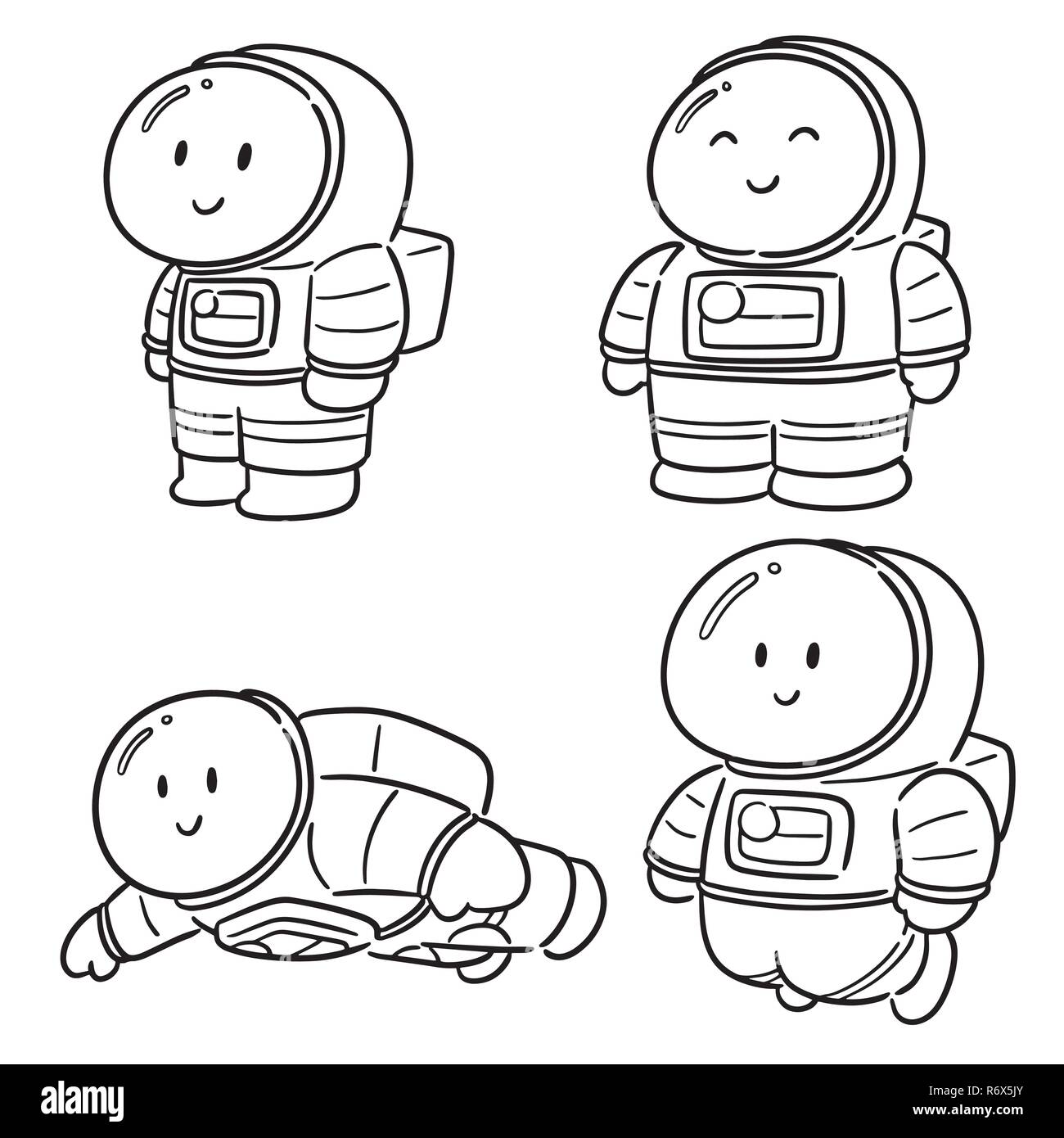 vector set of astronaut Stock Vector Image & Art - Alamy