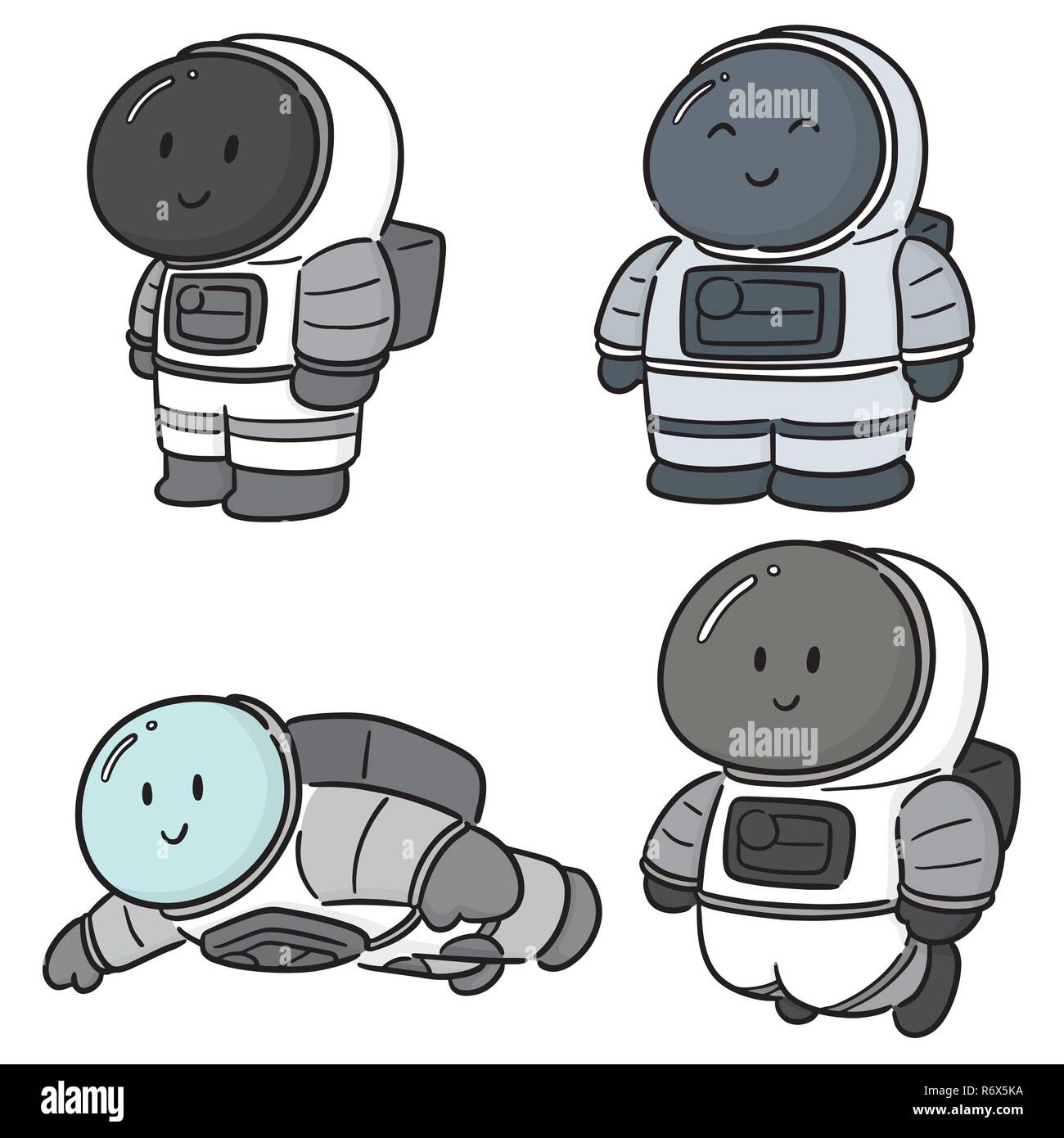 vector set of astronaut Stock Vector Image & Art - Alamy