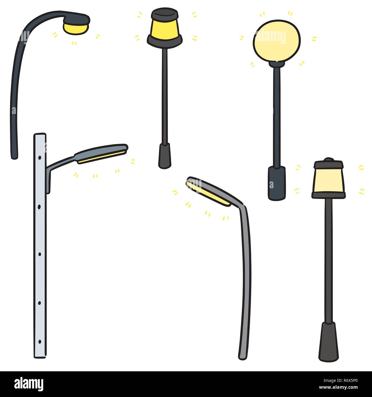 Cartoon lamp post Cut Out Stock Images & Pictures - Alamy