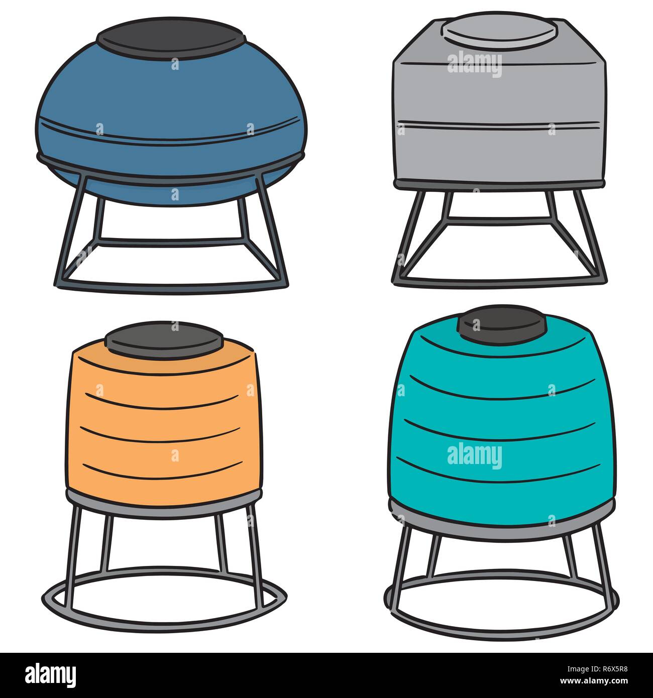vector set of water storage tanks Stock Vector Image & Art - Alamy