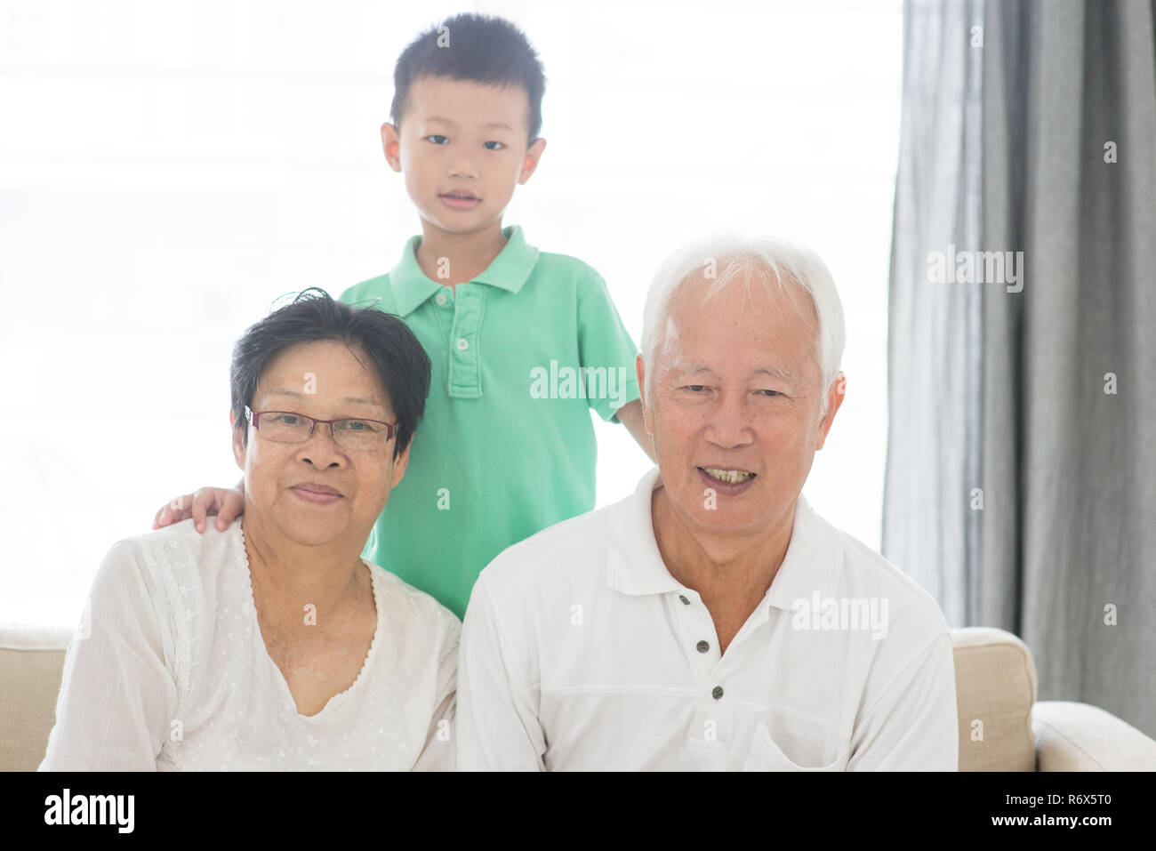 Asian grandparents and grandson Stock Photo - Alamy