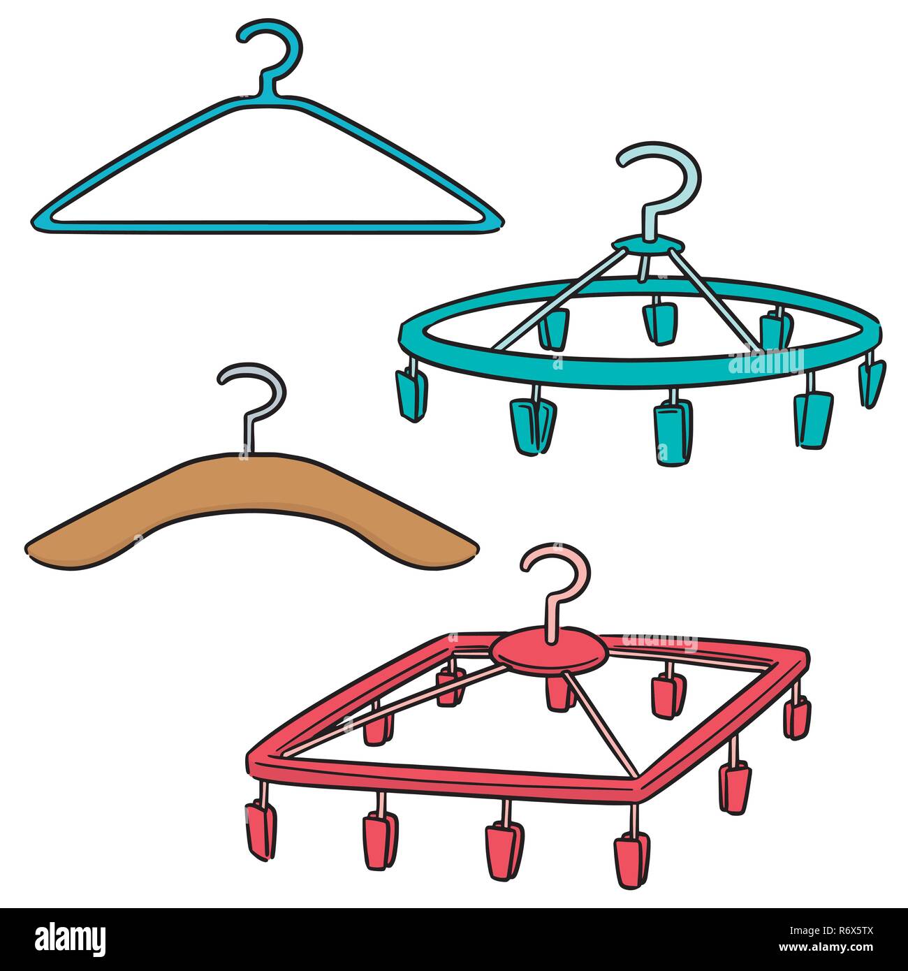 vector set of hangers Stock Vector Image & Art - Alamy
