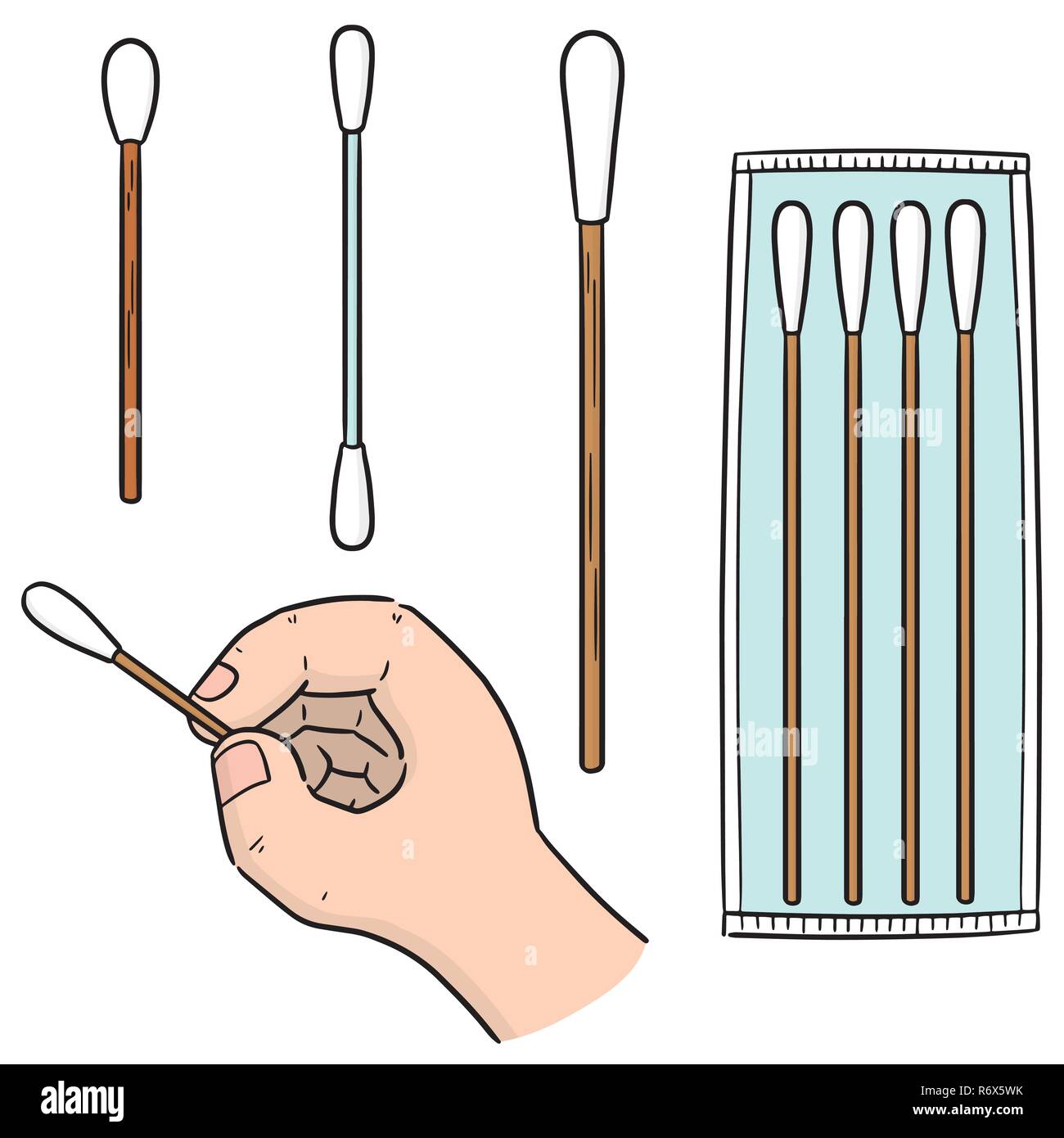 vector set of cotton swab Stock Vector Image & Art - Alamy