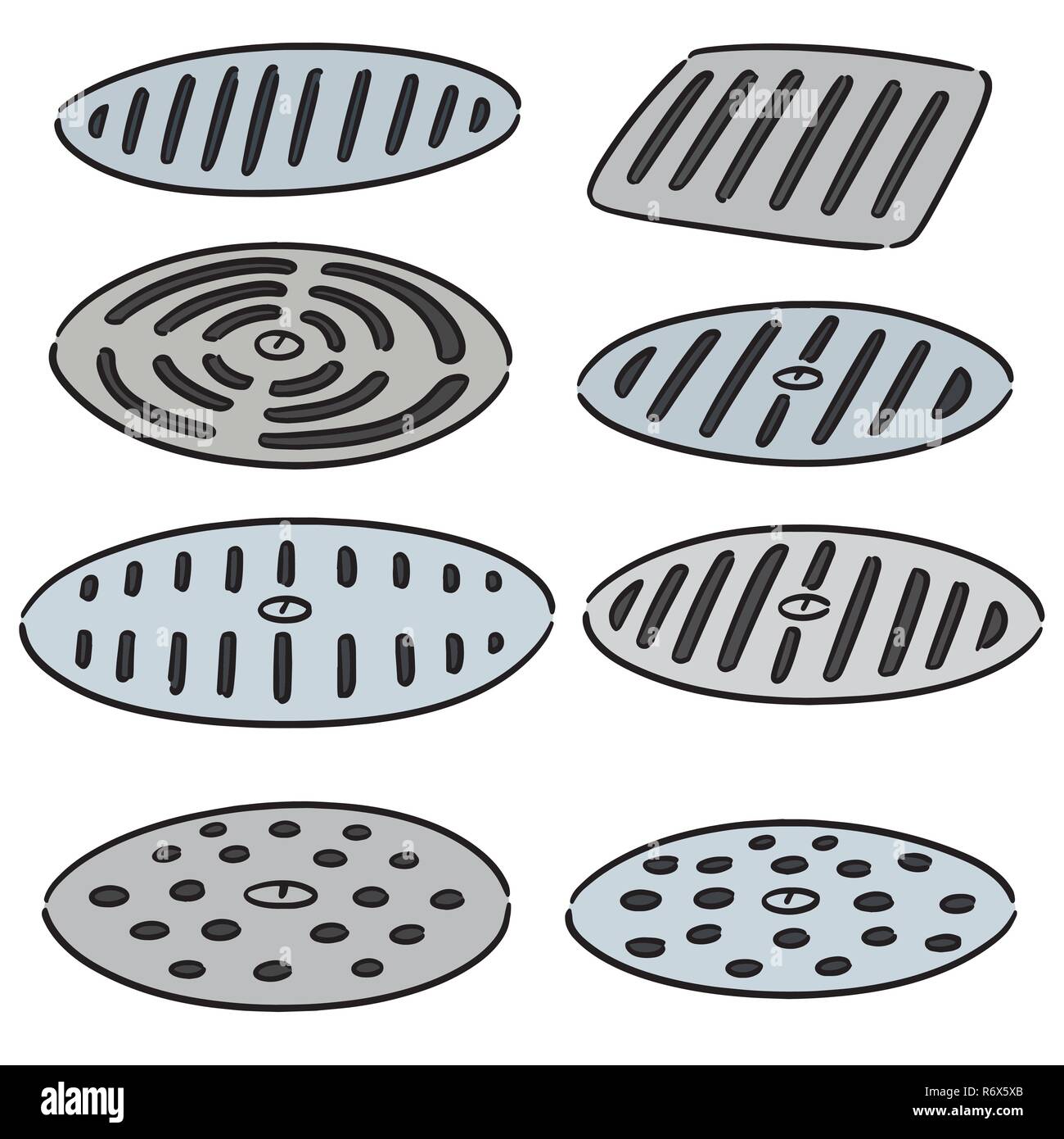Street drainage cover Stock Vector Images - Alamy