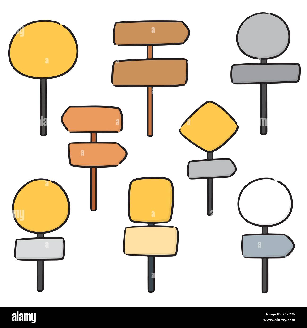 vector set of direction post Stock Vector Image & Art - Alamy