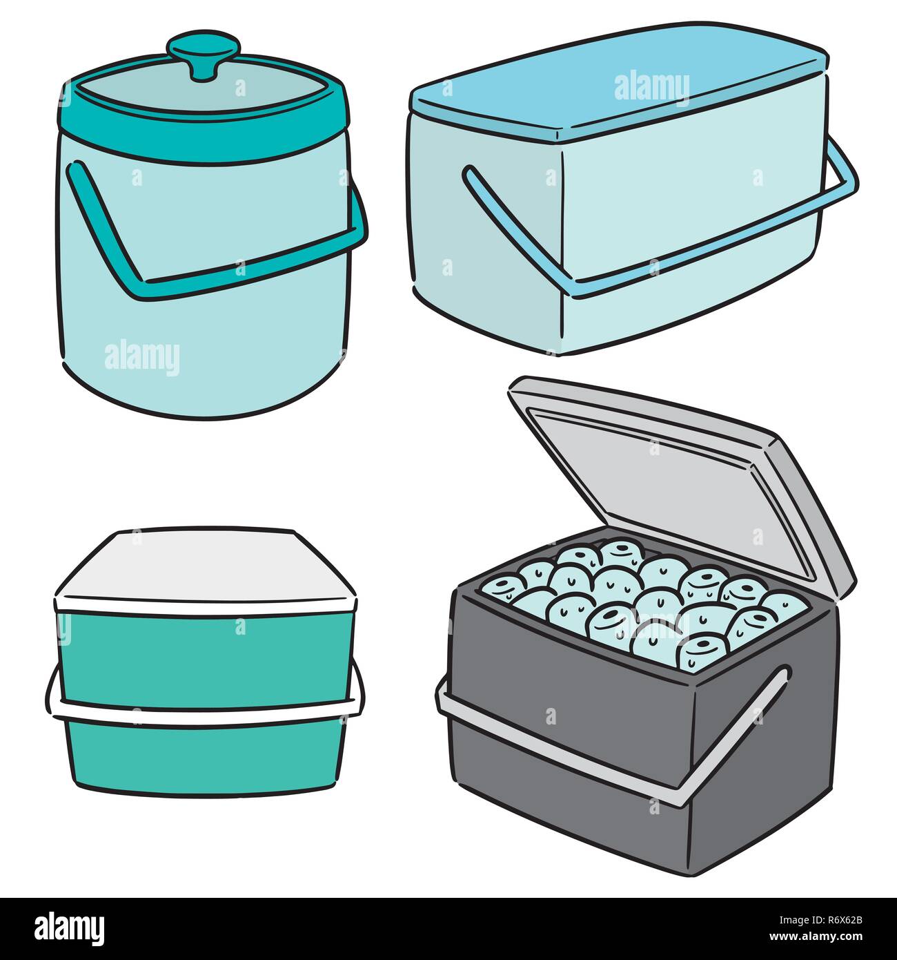 vector set of ice bucket Stock Vector Image & Art - Alamy