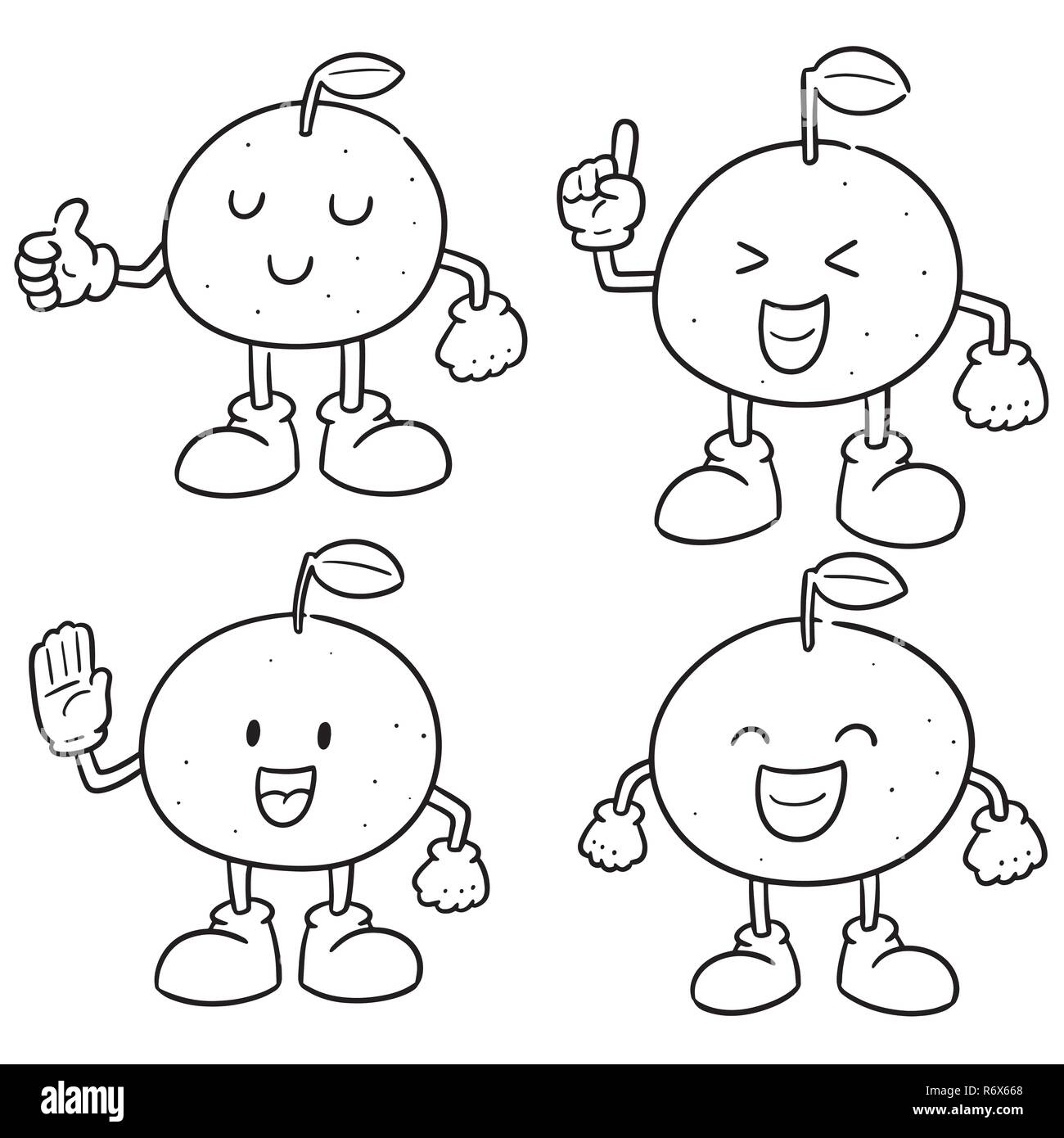 Citrus tree orange fruit Black and White Stock Photos & Images - Alamy