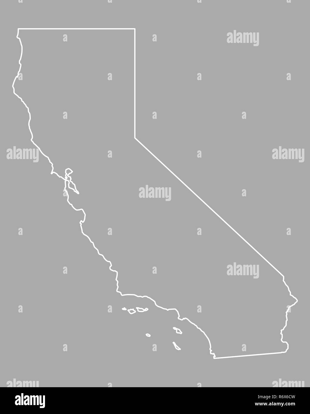 map of california Stock Photo - Alamy