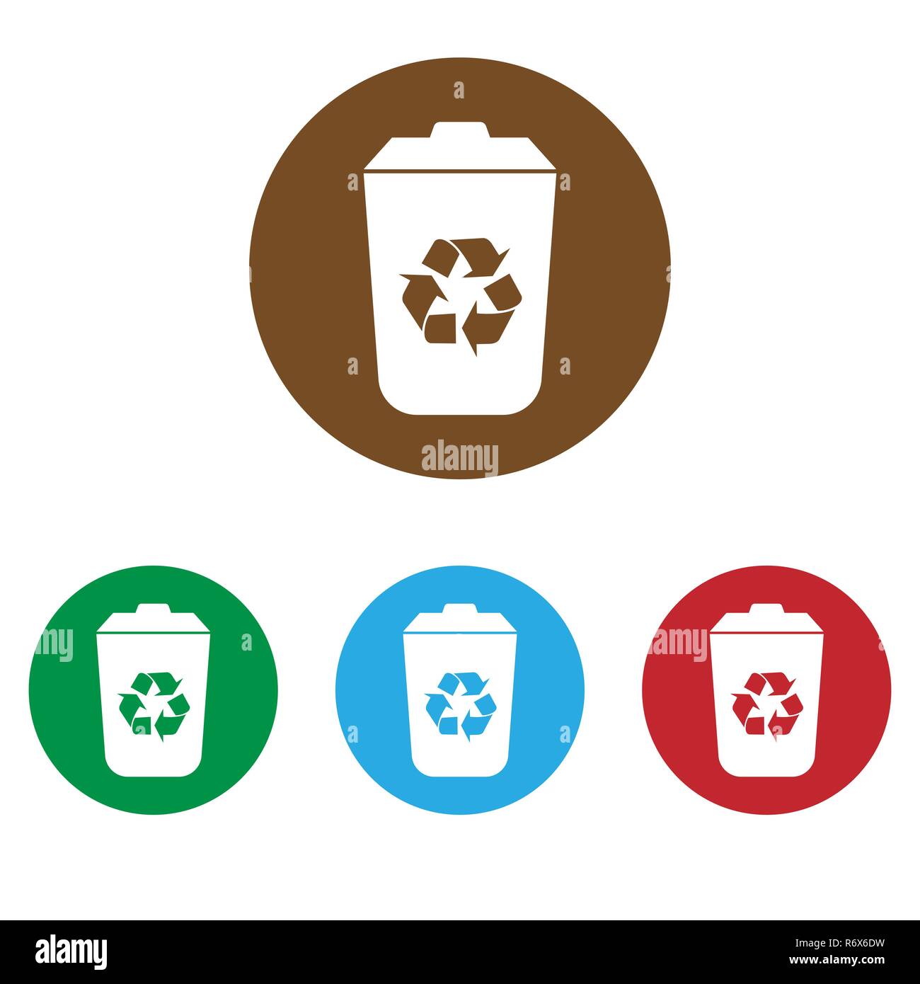 Recycle bin icon. Vector illustration, flat design Stock Vector Image ...