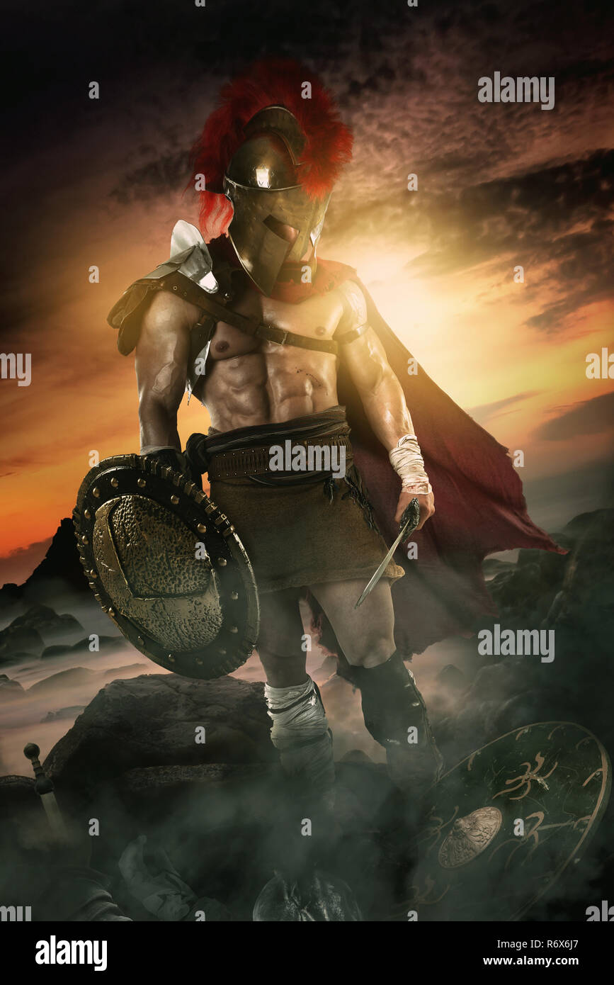 Ancient soldier or Gladiator Stock Photo - Alamy