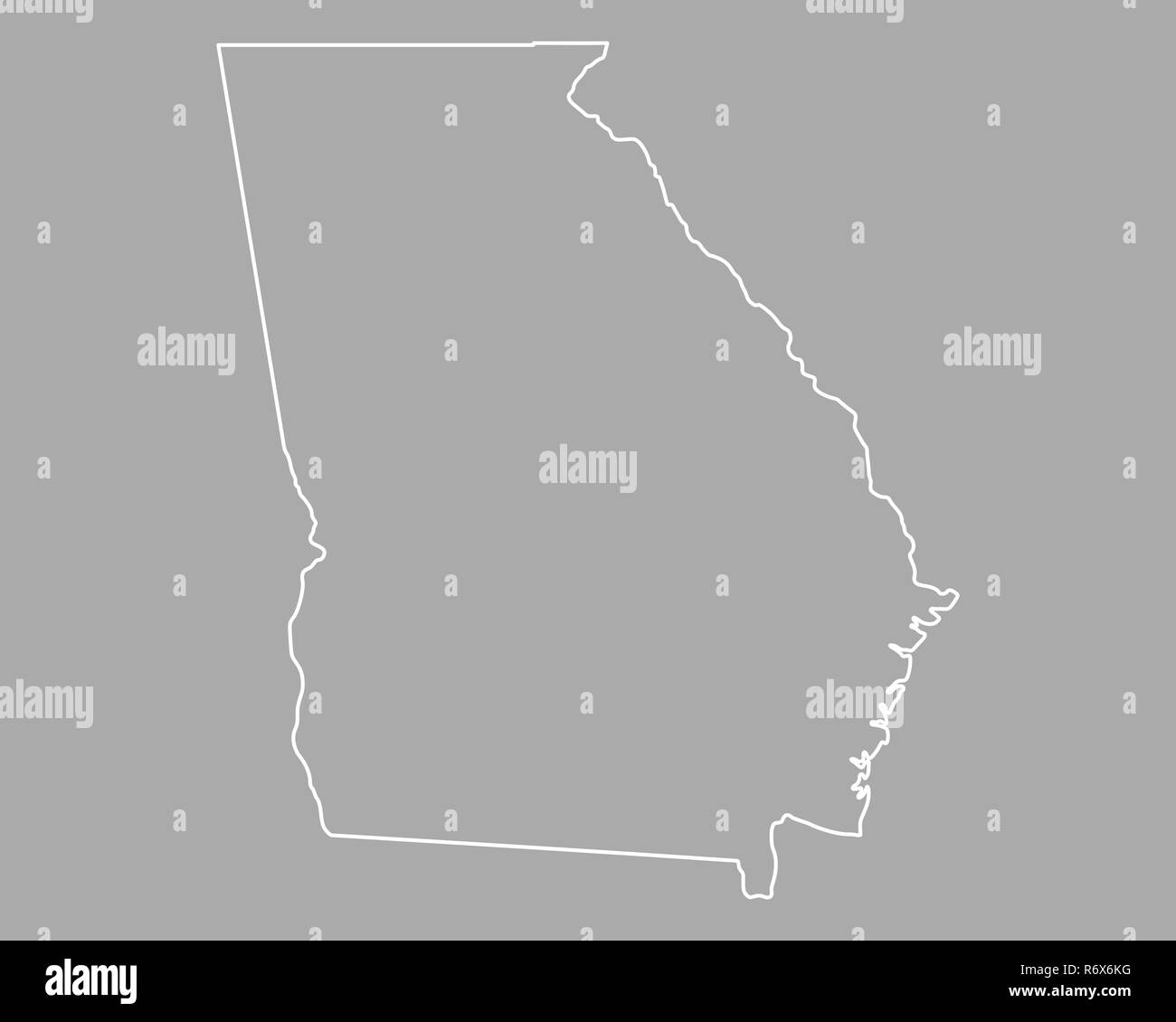 Georgia state map Black and White Stock Photos & Images - Alamy