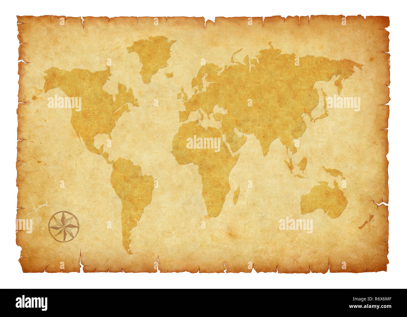 Scroll vintage world map hi-res stock photography and images - Alamy