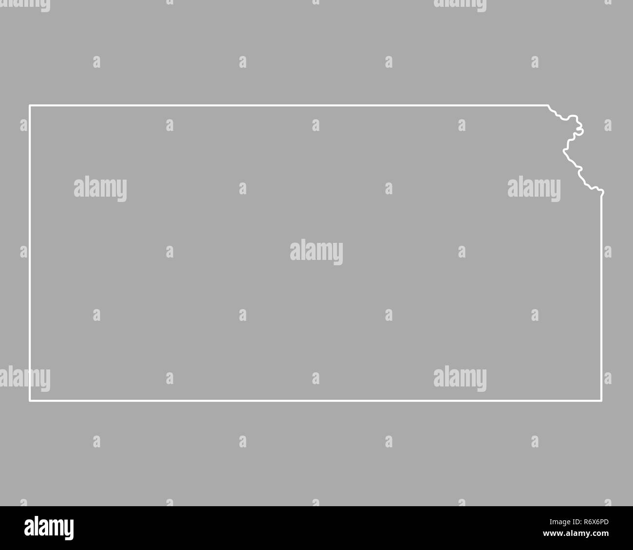 Gray kansas map hi-res stock photography and images - Alamy