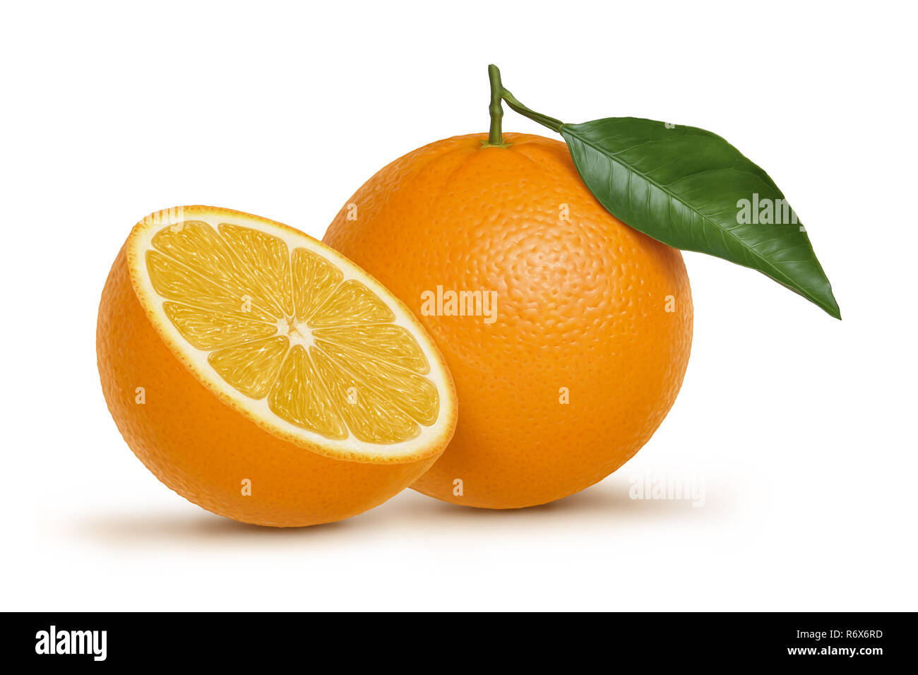 Illustration whole lemon half hi-res stock photography and images - Alamy