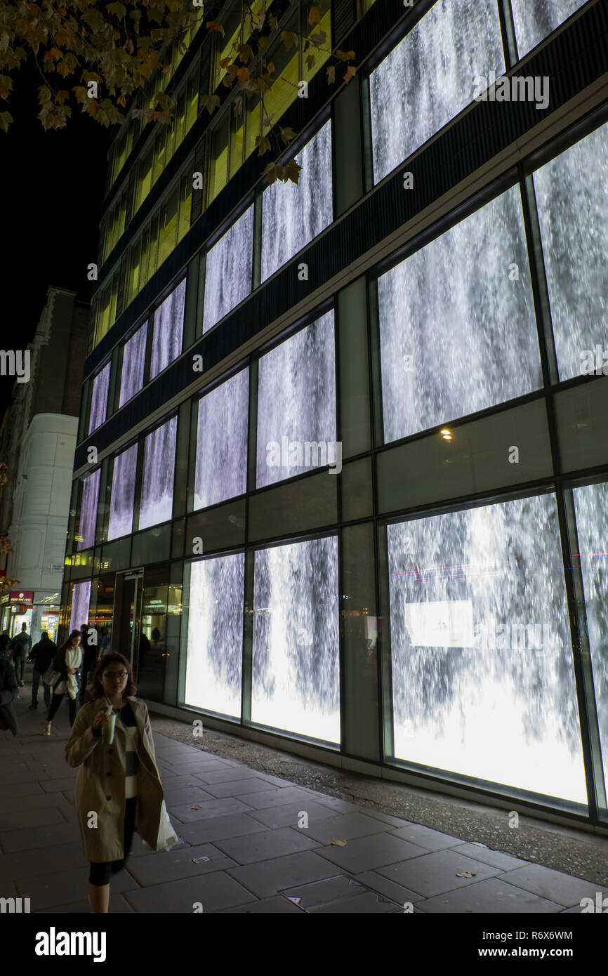 Flannels waterfall shop window oxford street london Stock Photo - Alamy