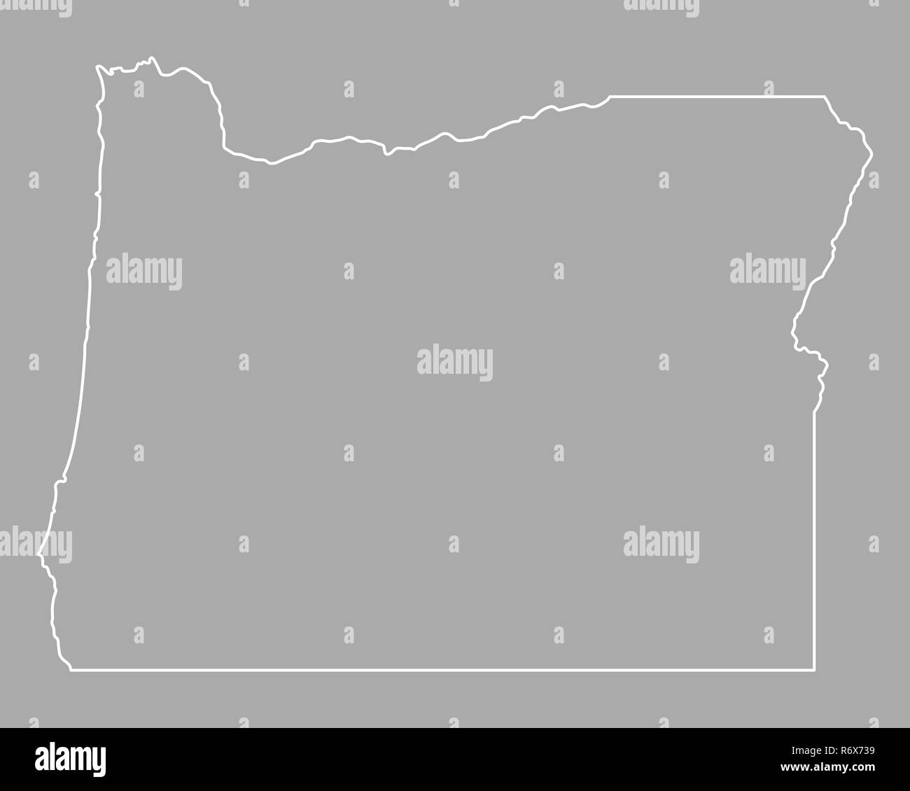 map of oregon Stock Photo - Alamy