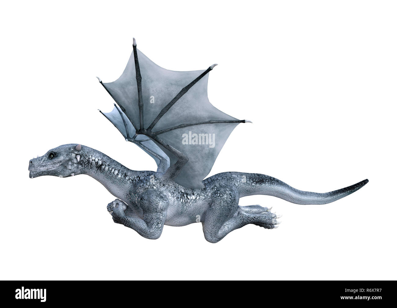 3D Rendering Fantasy Dragon Whelp on White Stock Photo - Alamy