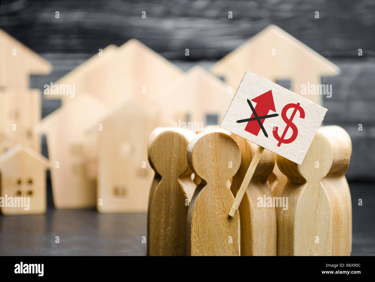 A crowd of people protests against the rising prices and cost of ...