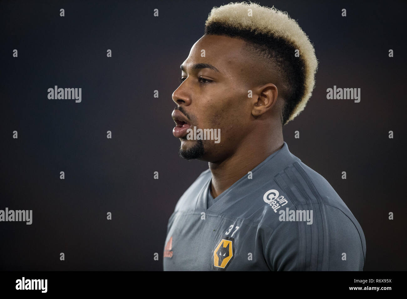 Adama Traore of Wolves pre match during the Premier League match ...