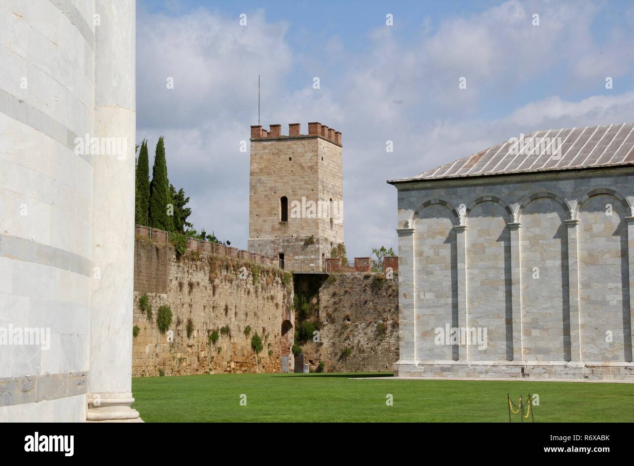 Side Tower in Pisa, Italy Stock Photo - Alamy