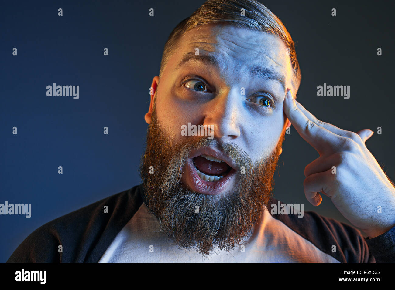The anger and screaming man Stock Photo - Alamy