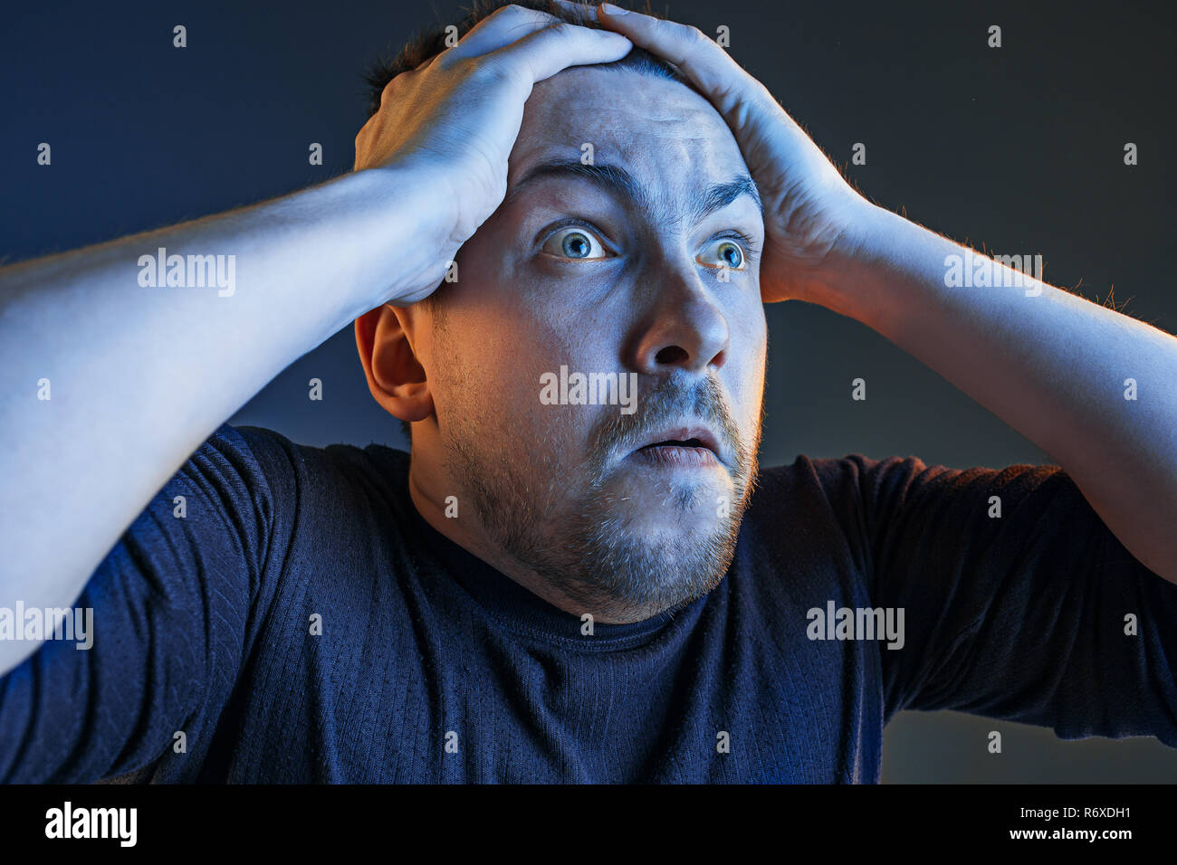 The anger and screaming man Stock Photo - Alamy