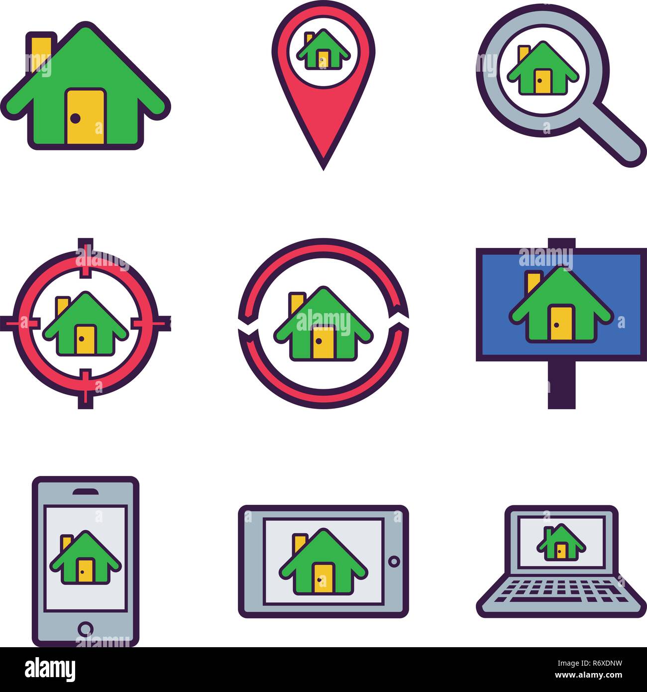 Real state ad Stock Vector Images - Alamy