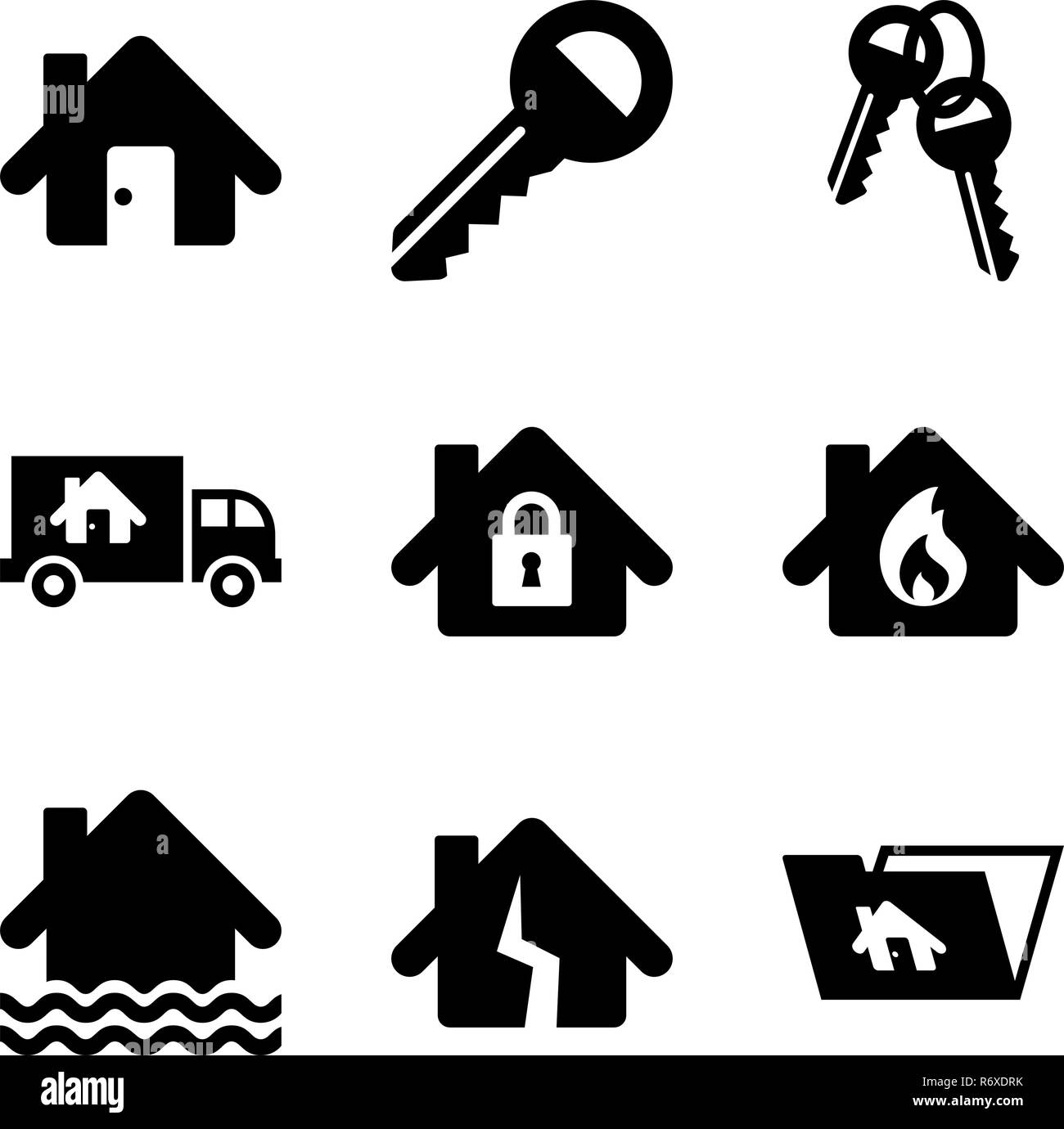 Fire truck at house fire Black and White Stock Photos & Images - Alamy