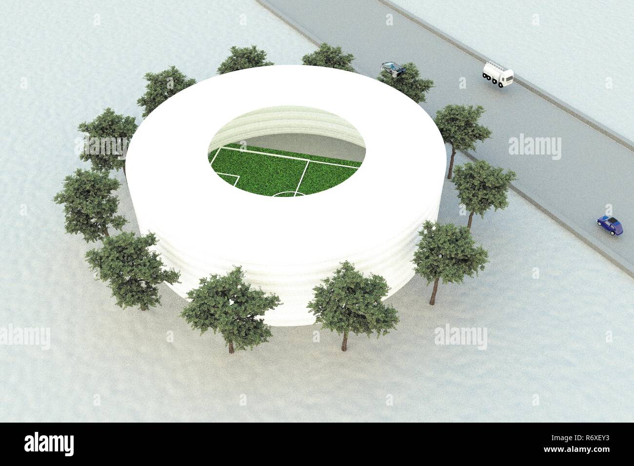 Soccer stadium seen from above Stock Photo - Alamy