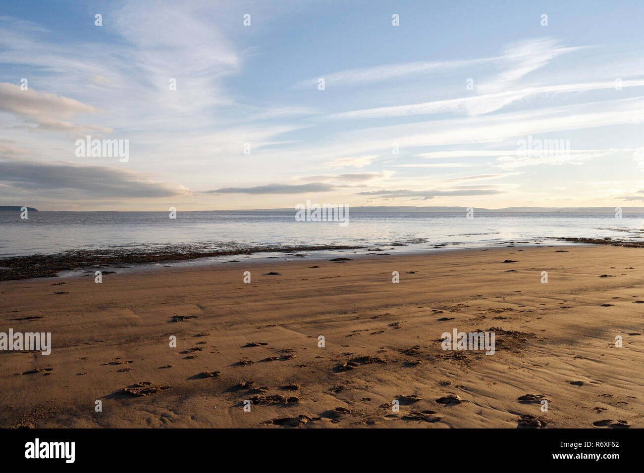 Winter Lavernock Point beach Wales UK, welsh coastline coast Quiet ...