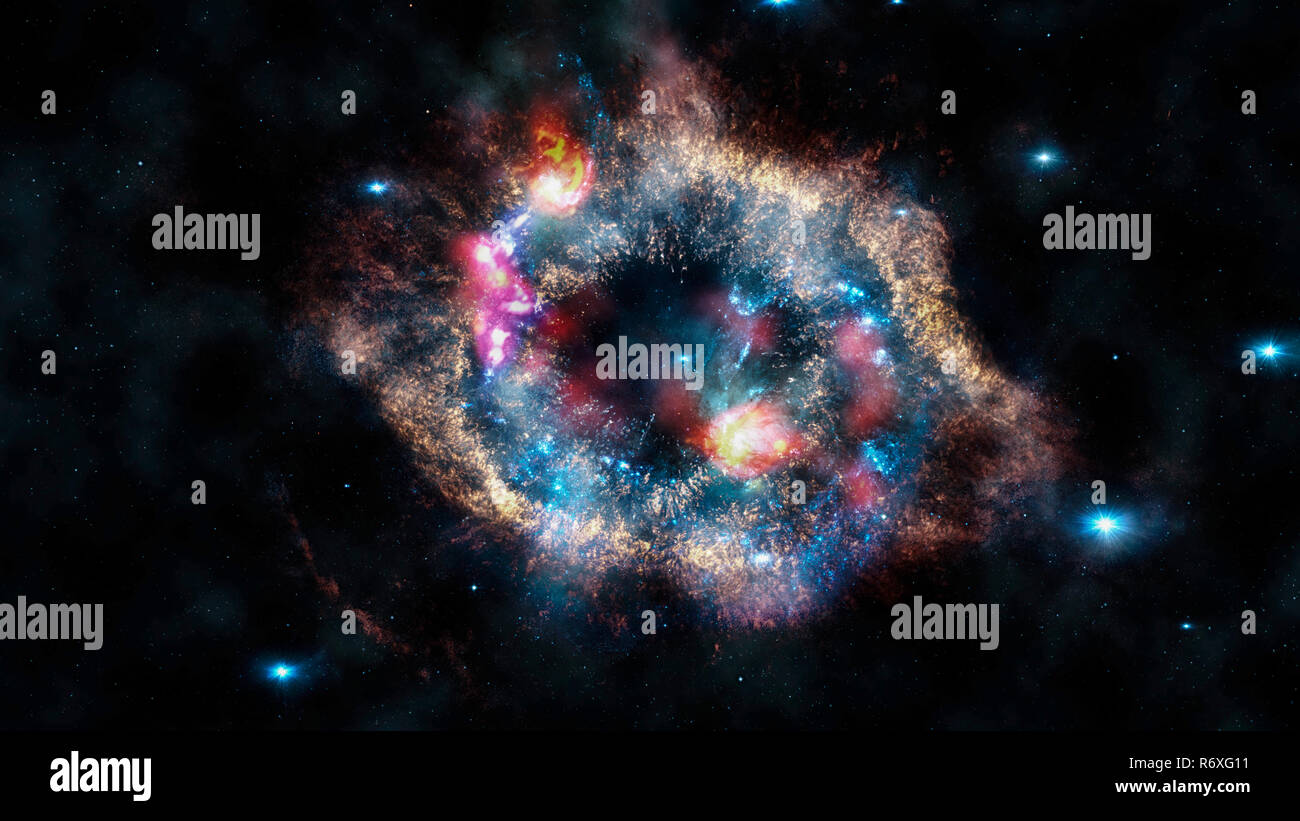 Helix Nebula in constellation Aquarius. Elements of this image ...