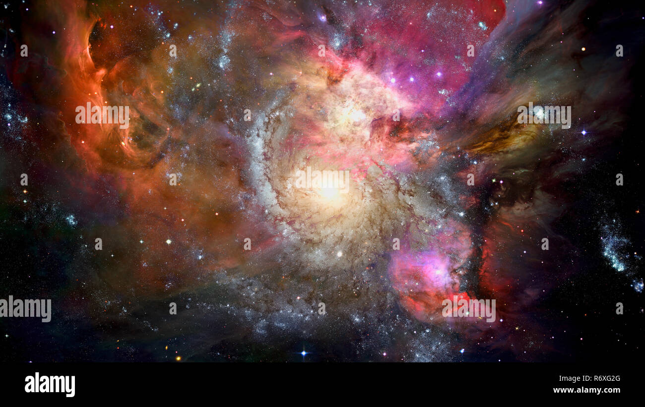 Galaxy and nebula. Elements of this Image Furnished by NASA Stock Photo ...
