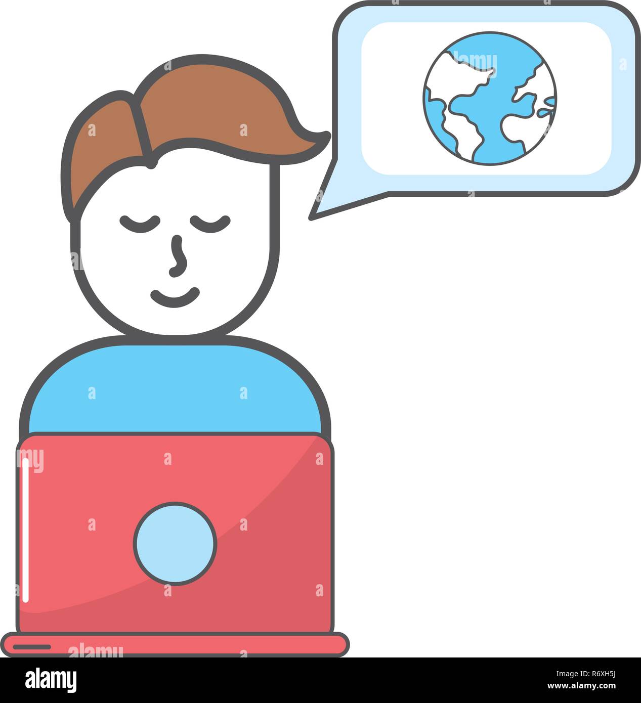 technology man cartoon Stock Vector Image & Art - Alamy