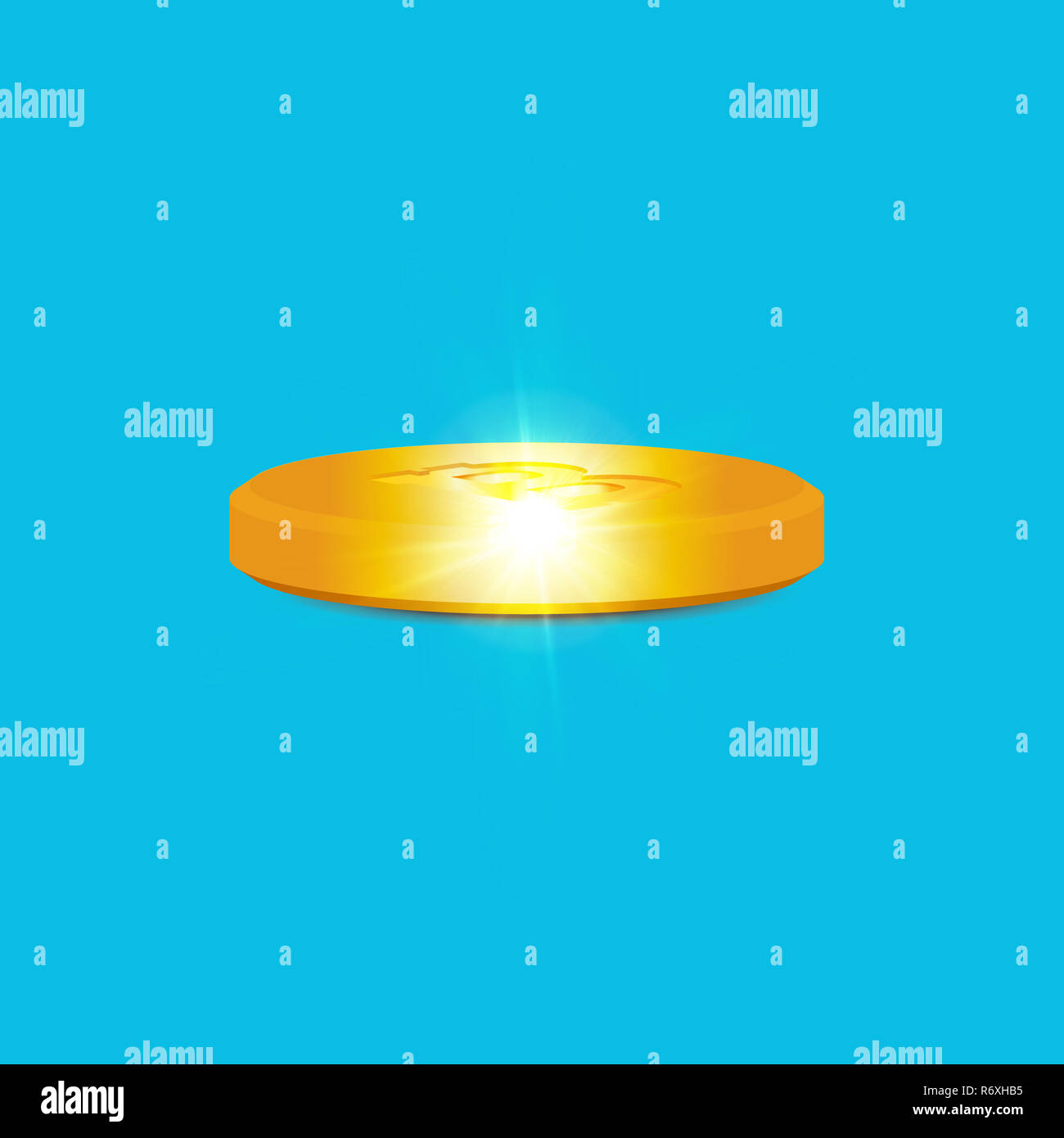 Golden bitcoin bunch. Vector illustration Stock Photo - Alamy
