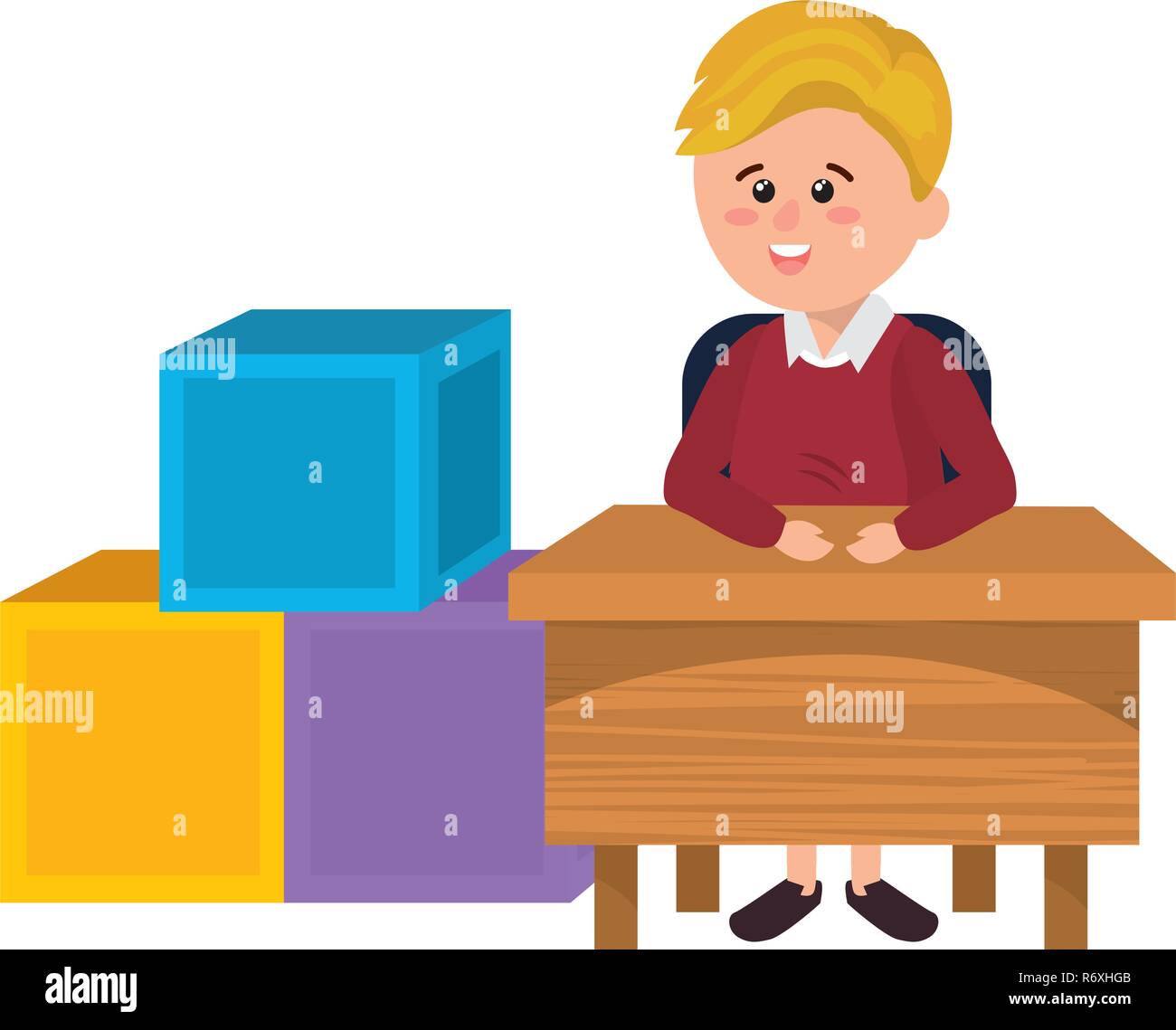 elementary school cartoon Stock Vector Image & Art - Alamy