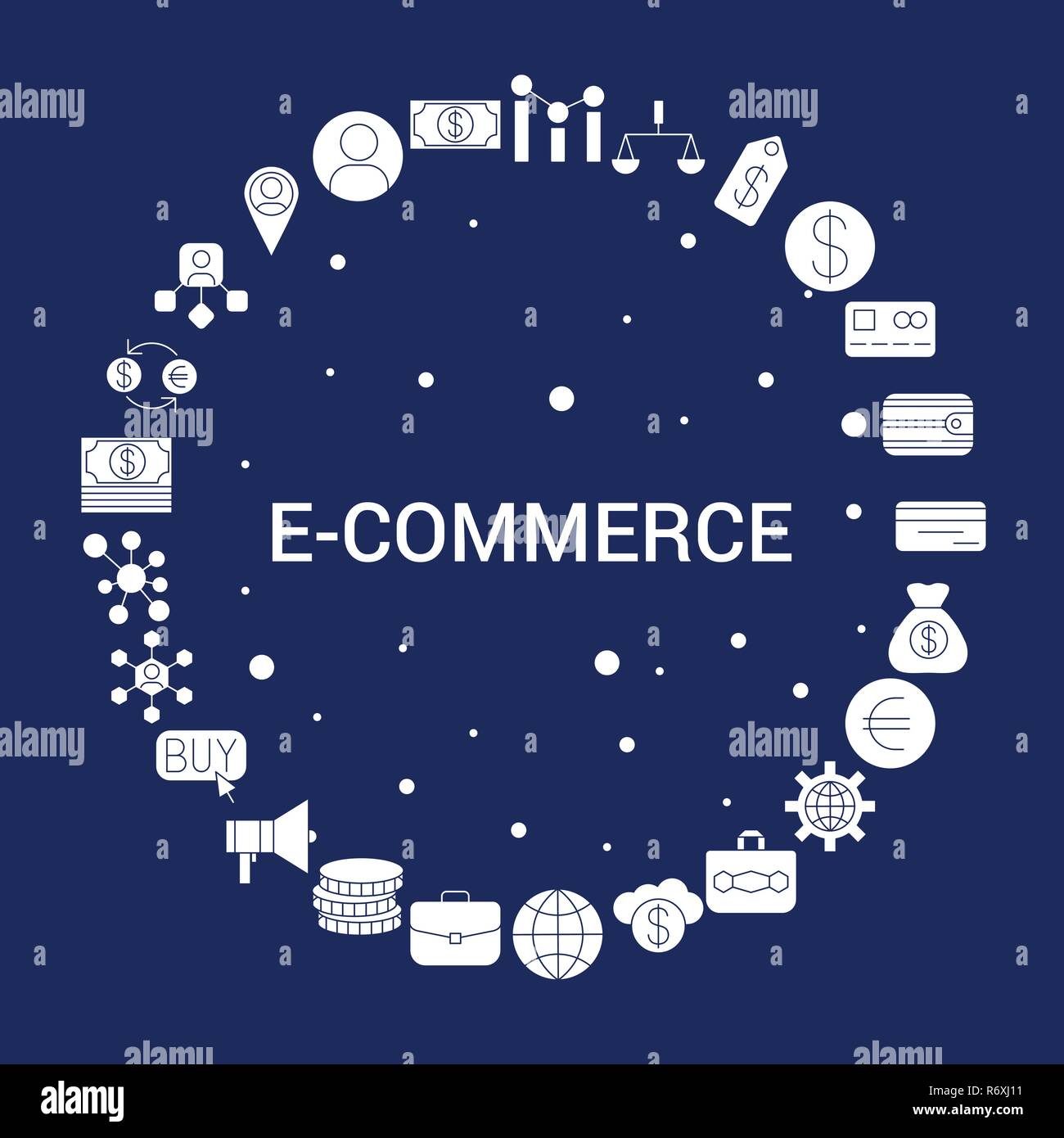 Creative E-Commerce icon Background Stock Vector Image & Art - Alamy