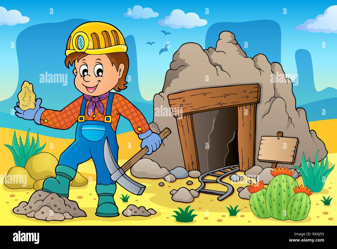 Miner theme image 2 Stock Photo - Alamy