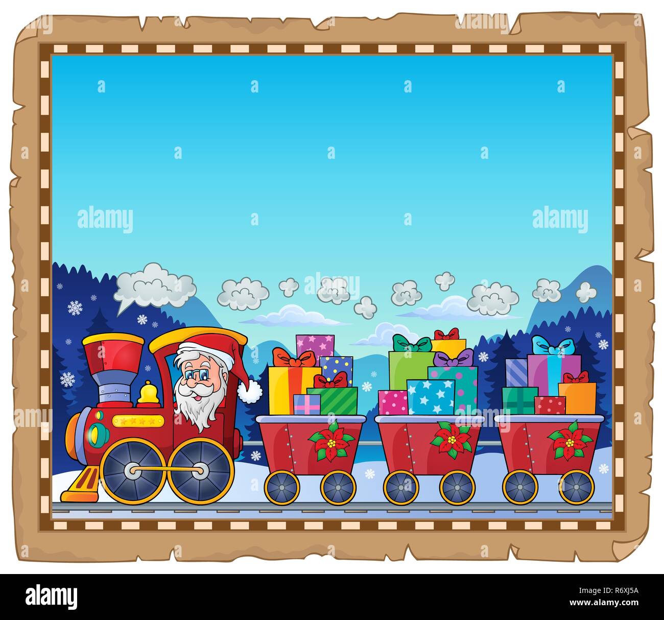 Christmas Train Border